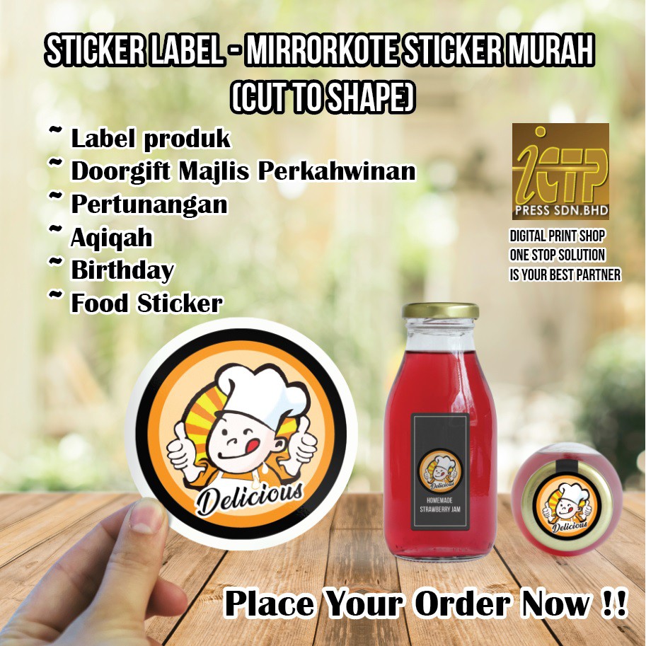 Sticker Label Customize *100PCS* Produk Murah for Wedding Kahwin ...