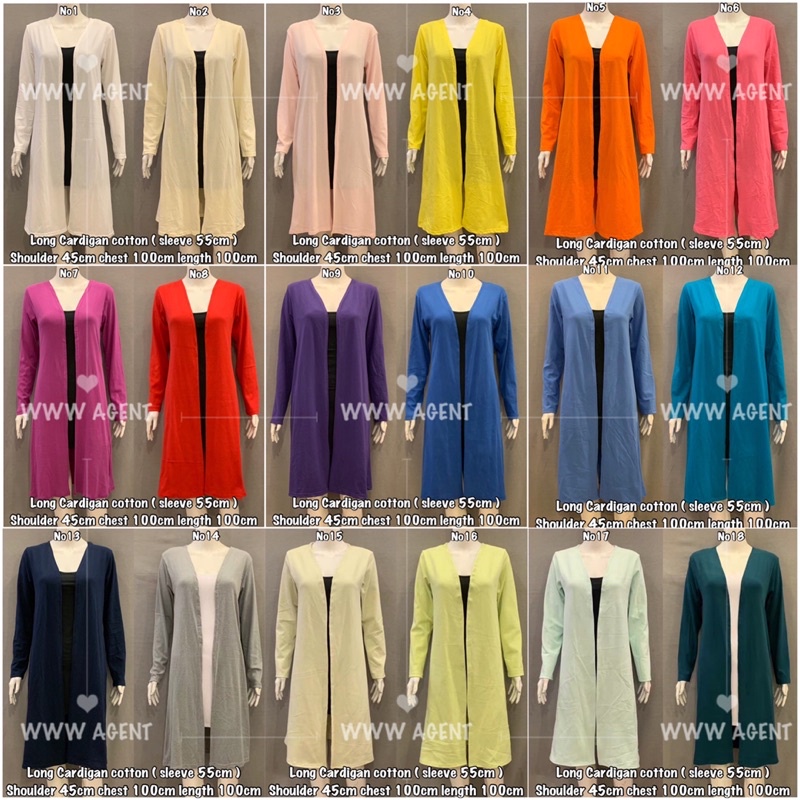 Colourful Women Long Cardigan Cotton Cardigan Labuh Long Cardigan Murah ...