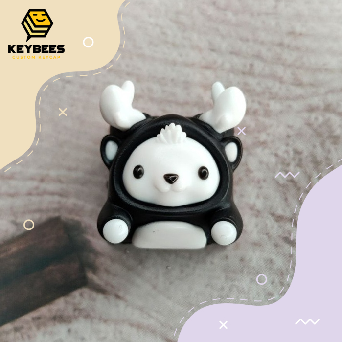 Artisan Keycap - Rudory handmade resin Mechanical Keyboard Button Black ...