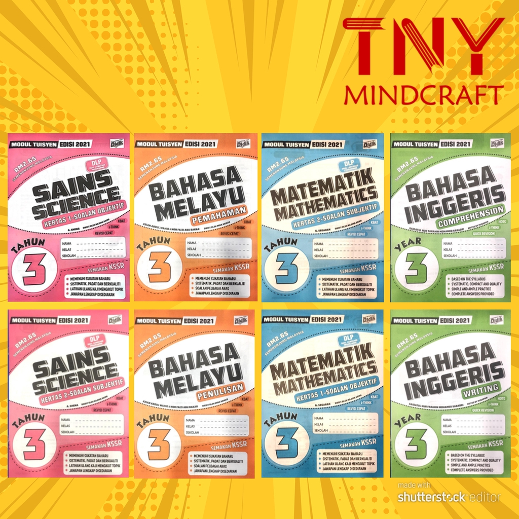 [tny] Buku Latihan Modul Tuisyen Edisi 2021 Tahun 3 Dwibahasa
