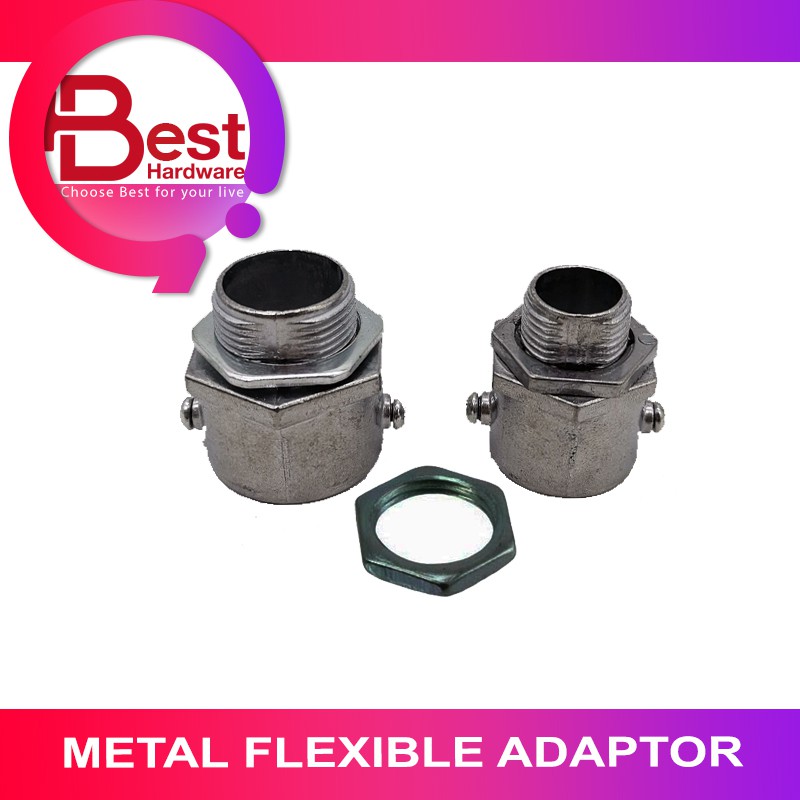 BEST HARDWARE - 20MM | 25MM GI FLEXIBLE TUBING ADAPTOR COMPLETE WITH GI ...