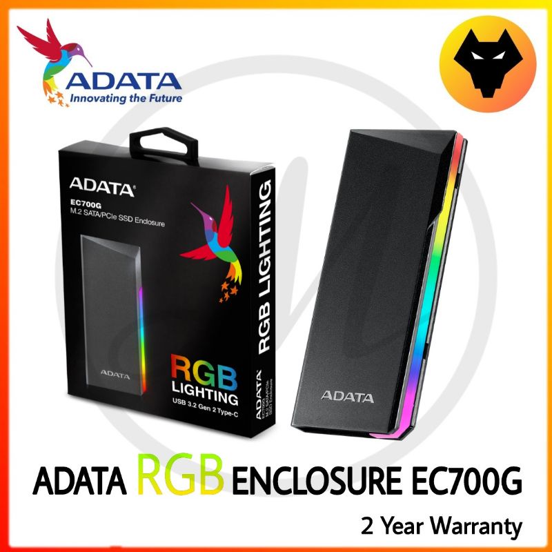 ADATA M.2 PCIe/SATA SSD Enclosure EC700G RGB | Shopee Malaysia