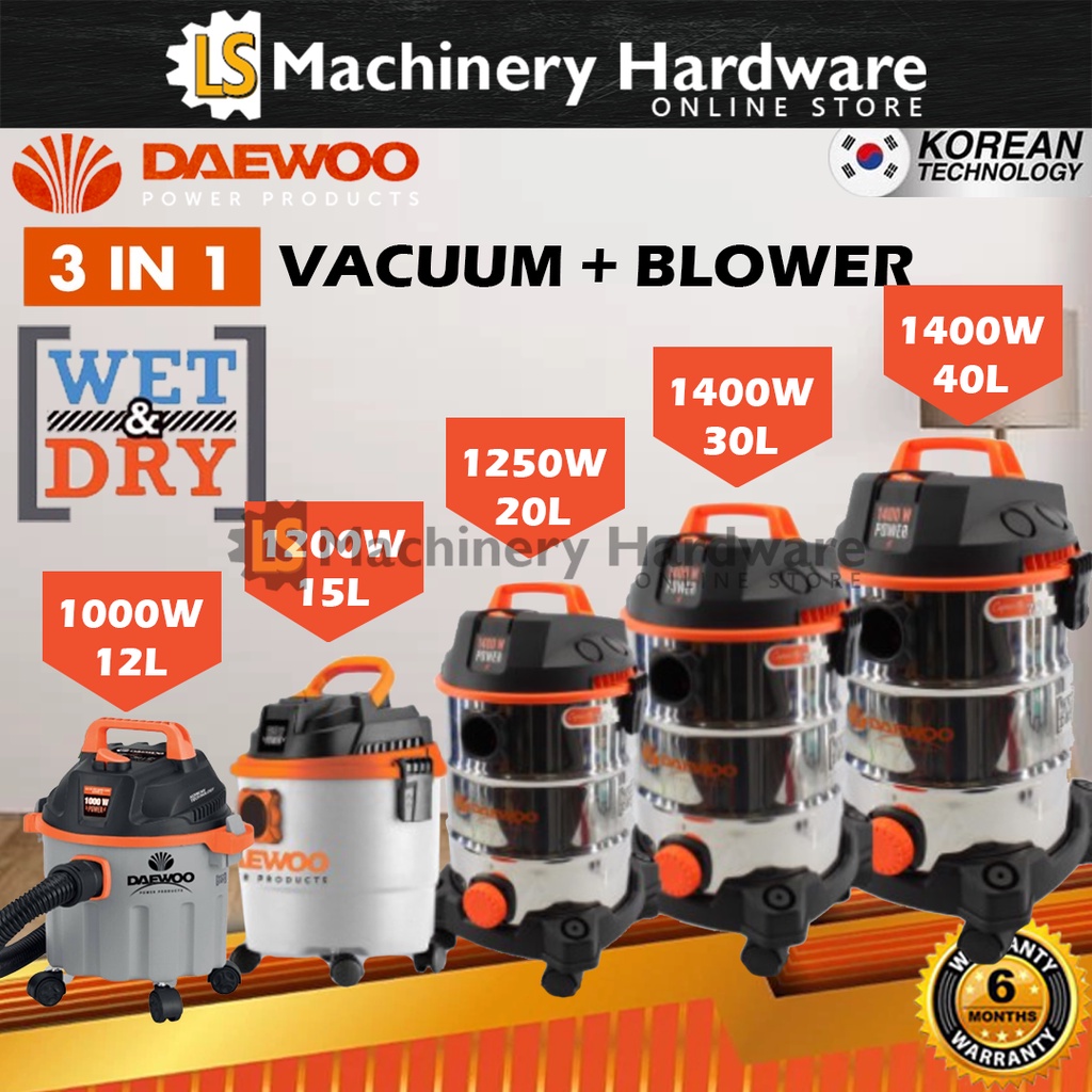 DAEWOO Electric Vacuum Cleaner 3in1 DAVC90S-12L/DAVCW90-20L/DAVCW90-30L ...