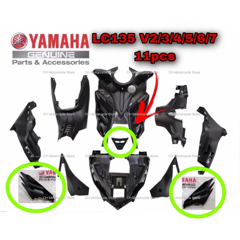 HLY Original Yamaha LC135 V2 V3 V4 V5 V6 V7 Inner Cover Set Coverset Matt 100% Hong Leong ...