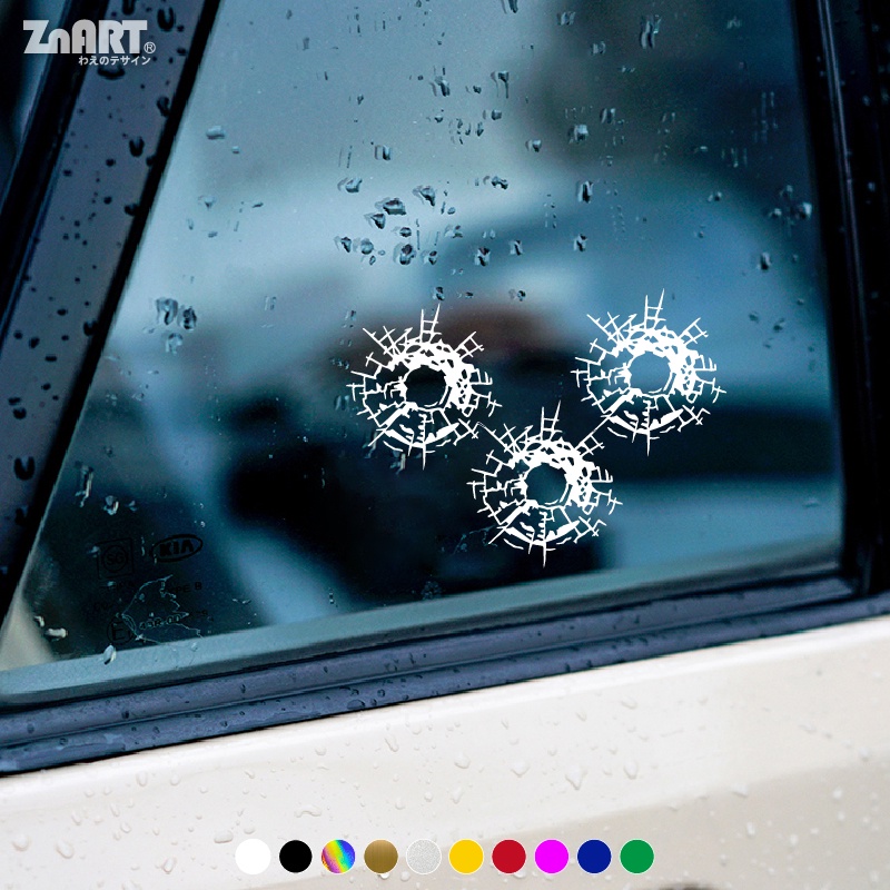 Bullet Holes Glass Art Car Stickers for Car Window Decoration Car ...