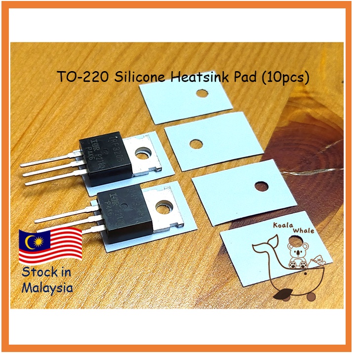 10pcs TO-220 Silicone Heatsink Pad Sheet Rubber Pad TO220 Mosfet ...