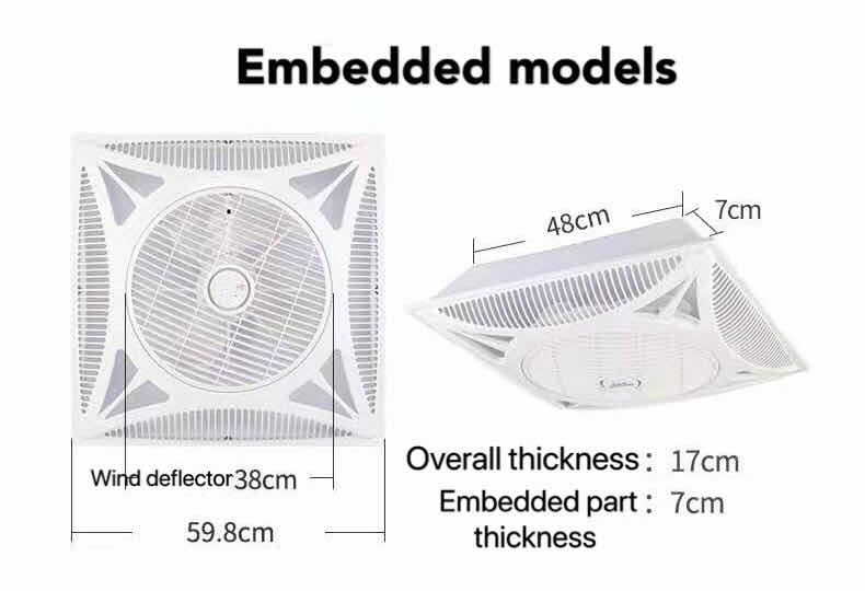 JC Ceiling Panel (600mm/2') Air Circulating Fan (Surface Mounted ...