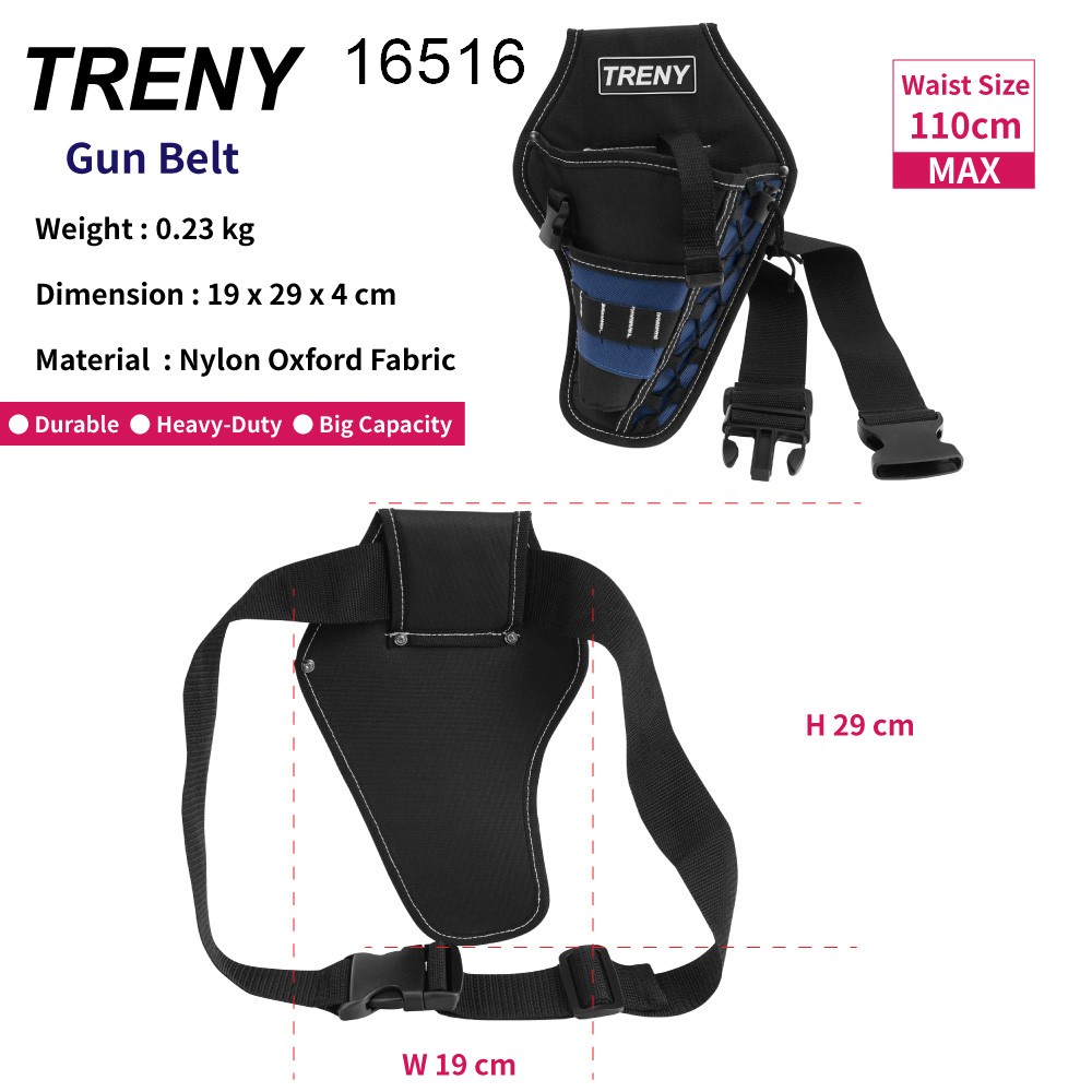 TRENY Portable Electric Tool Cordless Drill Holster Belt Drill Waist Pouch Bag Tools Bag Holder ...