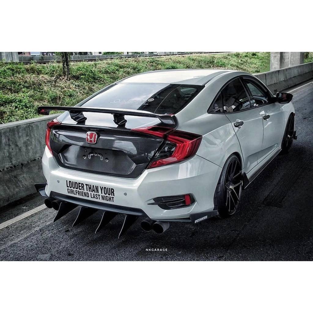 Honda Civic Fc x Varis GT Wings Rear Boot Spoiler Material-Fiber ...