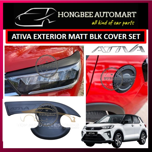 ATIVA MATT BLACK COVER SET (DOOR HANDLE BOWL COVER, EYELIPS / EYE LIPS ...
