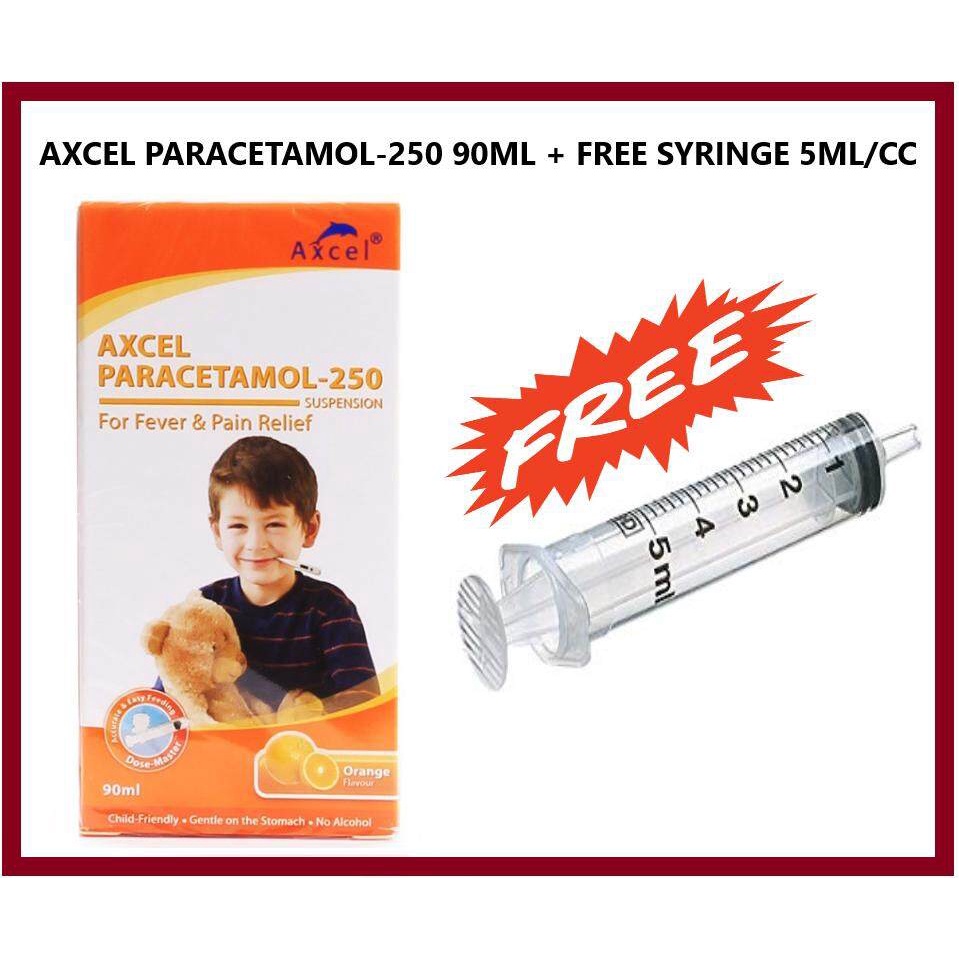 AXCEL Paracetamol - 250 Suspension 250mg 90mL (Orange) | Shopee Malaysia