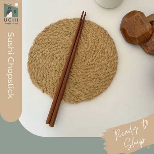 UCHI - Japanese Solid Wood Sushi Ramen Chopstick/ Penyepit Kayu Japandi ...
