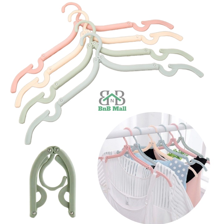 5pcs Foldable Travel Hangers Lightweight Portable Folding Collapsible ...