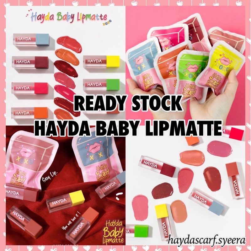 🔥HOT ITEM🔥HAYDA BABY LIPMATTE OMBRE 2 IN 1💋 | Shopee Malaysia