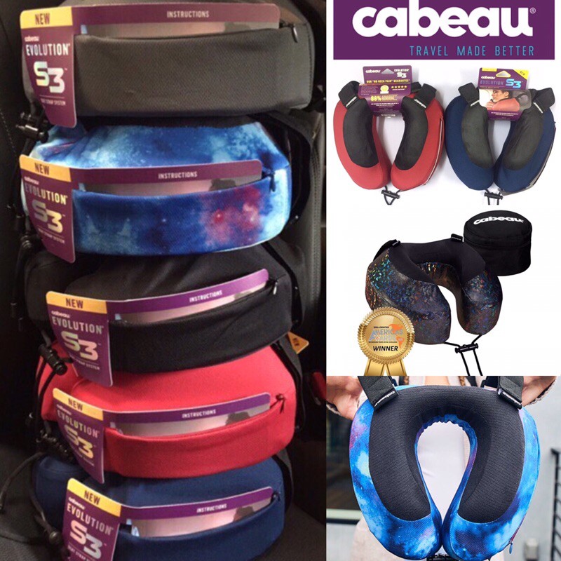 New Cabeau Evolution S3 The Neck Pillow Has A Strap. | Shopee Malaysia
