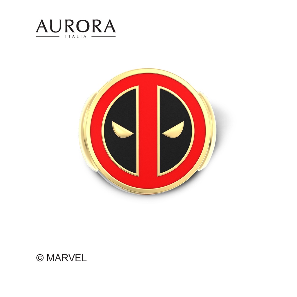 MARVEL X AURORA ITALIA Iconic Deadpool Charm 925 Sterling Silver 18K ...