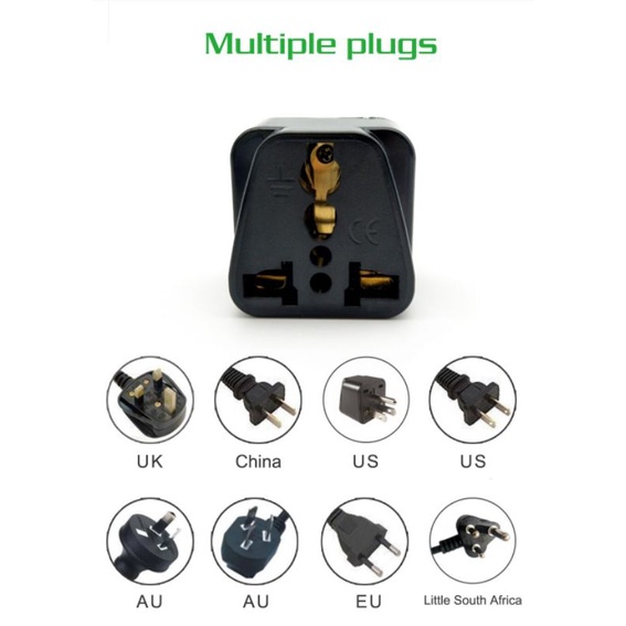 Universal Adapter Adaptor China Plug 2 Pin to 3 pin plug Converter ...