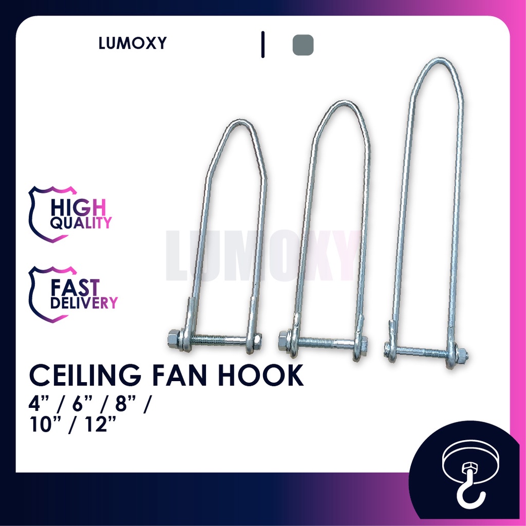 LMY_ Ceiling Fan Hook Stainless Steel Kipas Siling Gantung Heavy Duty ...