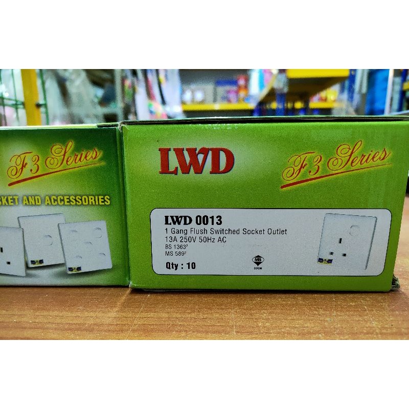 Soket 13A LDW 0013 Flush Switch Socket 13A Sirim | Shopee Malaysia