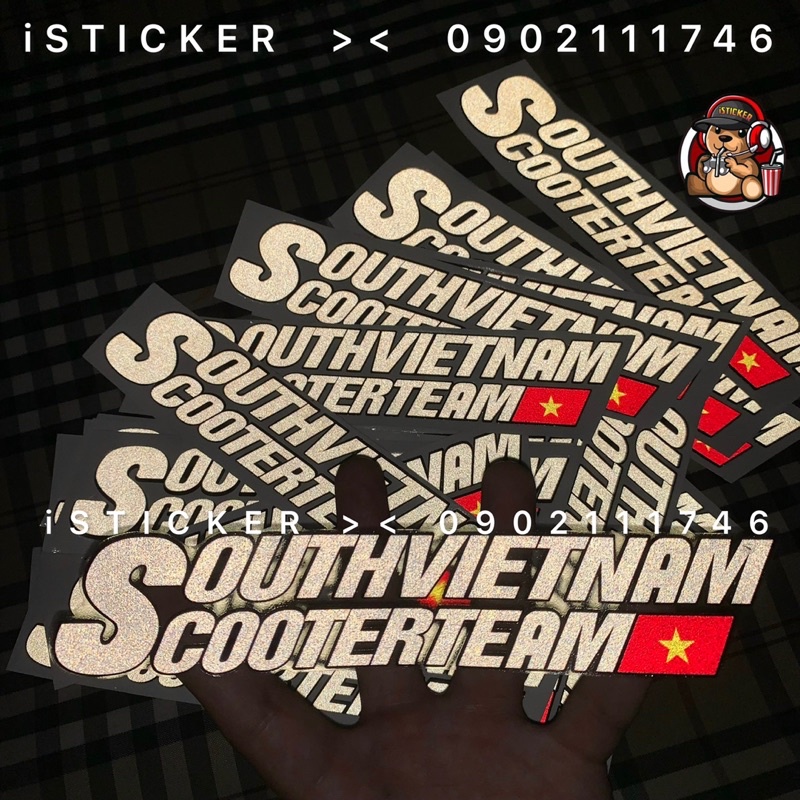 Stamp logo sticker SOUTH VIETNAM SCOOTER TEAM - FAKE TAXI Usually ...