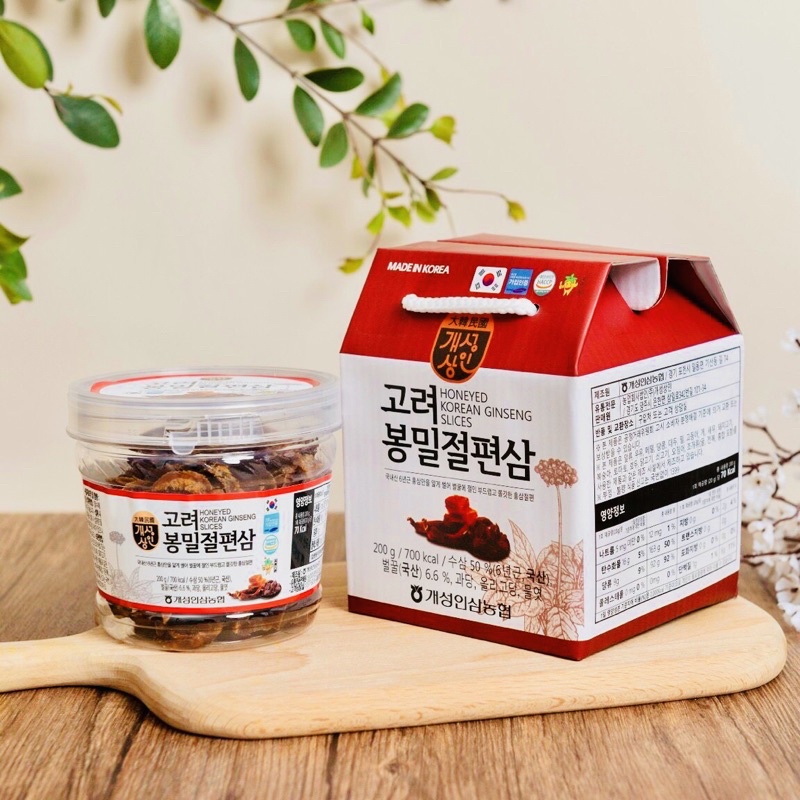 Korean Nonghyup Ginseng Slices Soaked in Honey 200gr Box | Shopee Malaysia