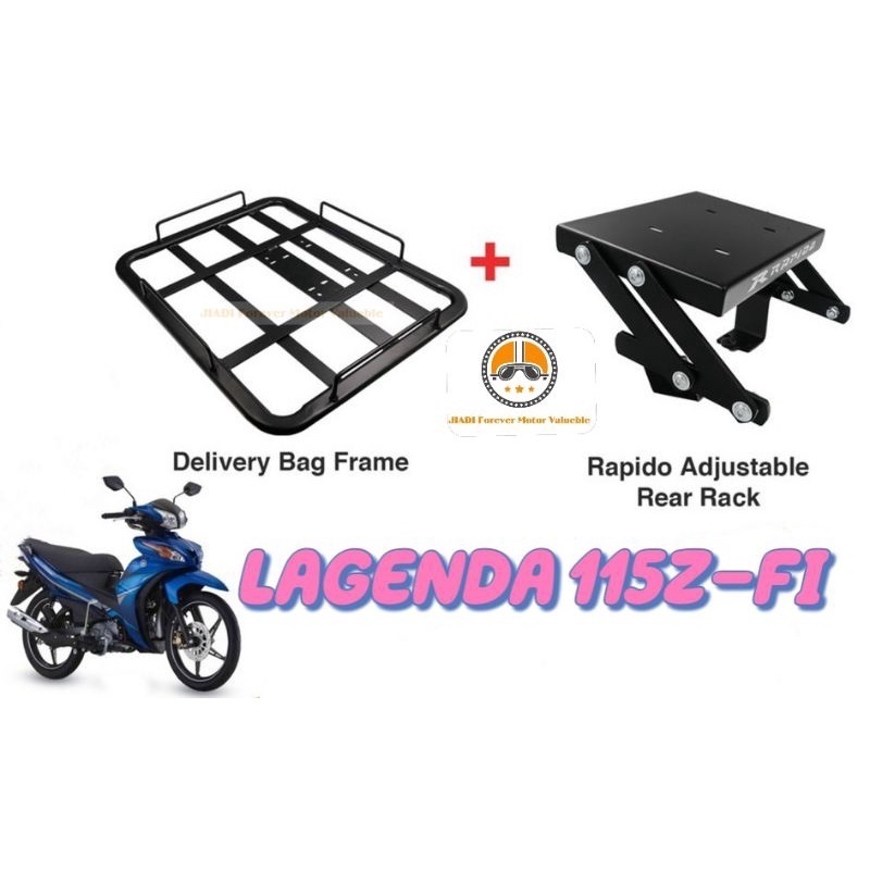 RAPIDO RACK ADJUSTABLE MULTIPURPOSE REAR RACK TRAK FRAME BAG FOODPANDA ...