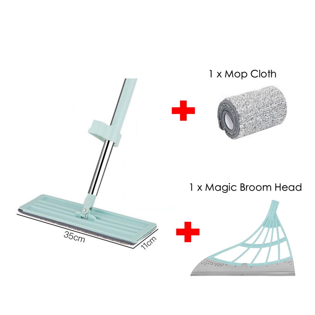 BG Penyapu Mop Lantai Microfiber Retractable Mop Broom Self Wring ...