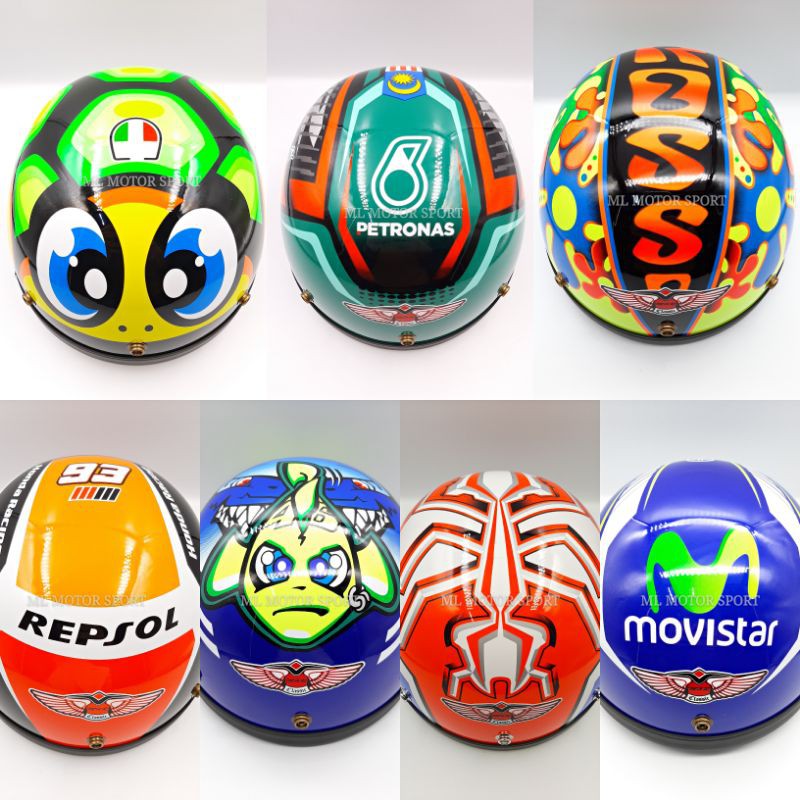 MHR III Helmet Half Special Edition Vale Shark Turtle Movistar Repsol ...
