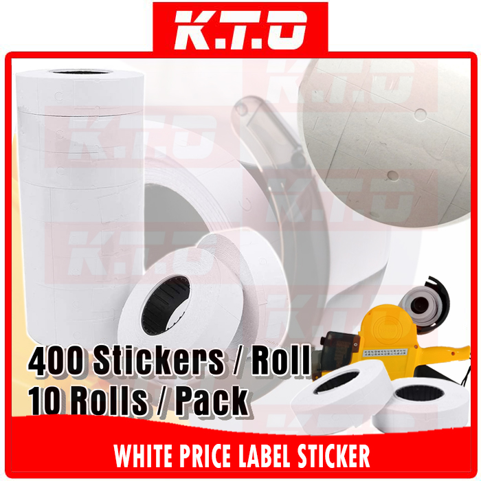 10 Rolls Price Label Refill Double Row Paper Tag Mark Labeller Price ...