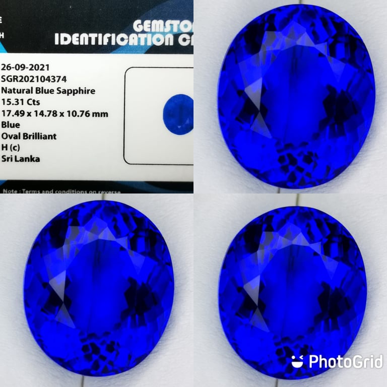 Natural Blue Saffire Ceylon Clean Attractive + SGR Lab Memo | Shopee ...