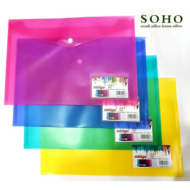 A4 Button clear bag (emboss color) | Shopee Malaysia