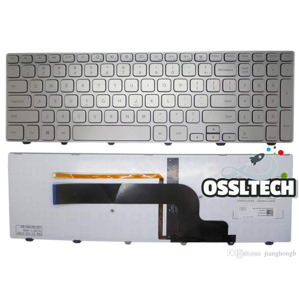 DELL Inspiron 15 7000 Series 7537 P36F Laptop Keyboard Silver With ...