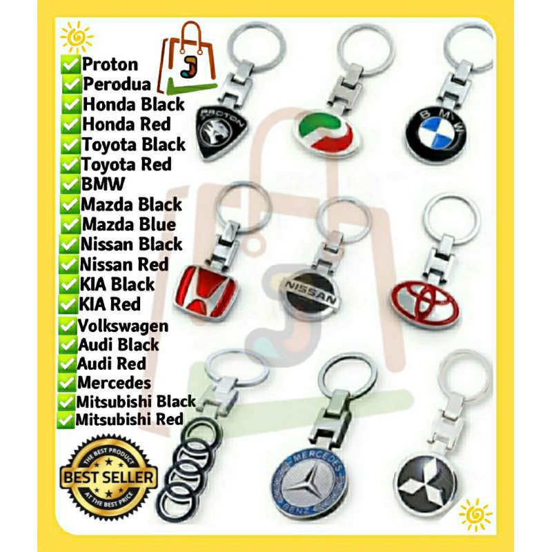 🇲🇾Car Keychain🇲🇾Stainless Steel Metal Logo Proton Perodua Honda Toyota ...