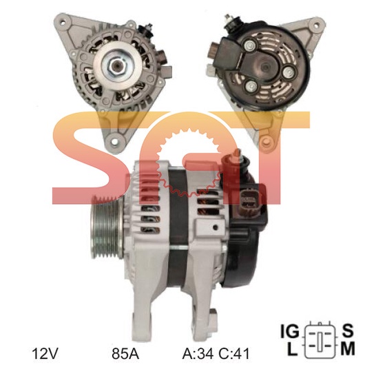 Toyota Altis/Wish 1.8 ZZE142 2003-2008 4pin Black Cover Alternator ...