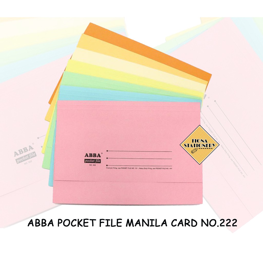ABBA Pocket File Manila Card No.222 (1's) | Shopee Malaysia ABBA Pocket File Manila Card No.222 (1's) | Shopee Malaysia
