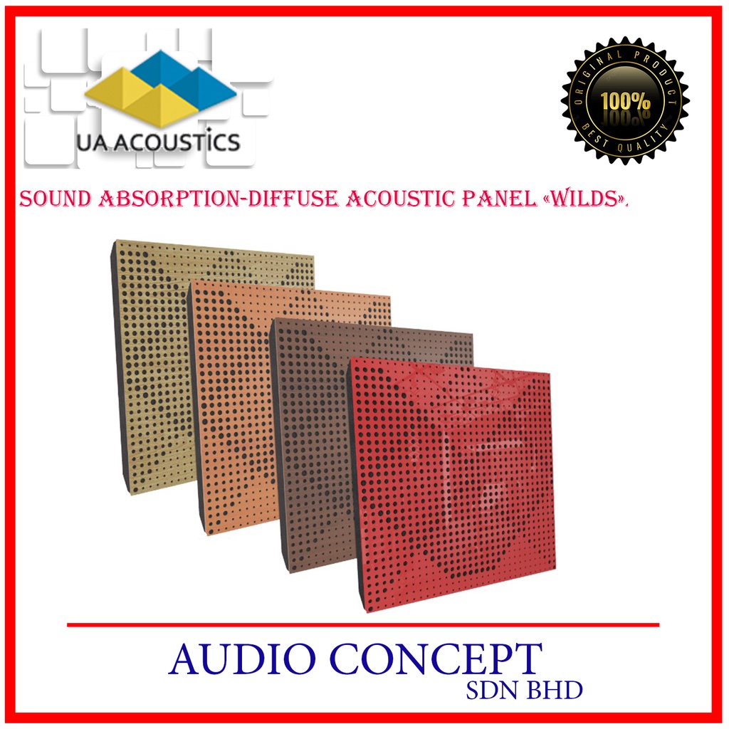 UA Acoustic Sound Absorption-Diffuse Acoustic Panel «Wilds»-2Pcs/Box ...