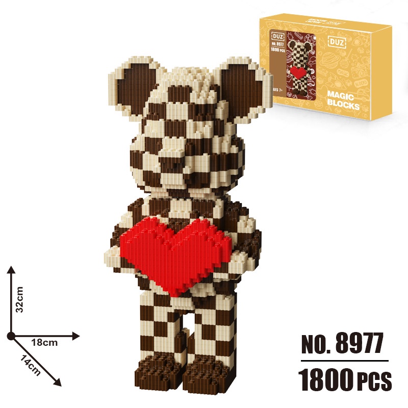 KAWS x Bearbricks Pinocchio The Smurfs Building Blocks Toys Nano Bricks ...