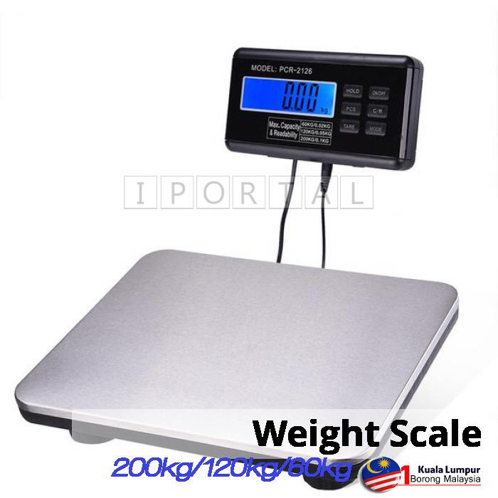 Weight Scale 200kg/120kg/60kg Switchable Heavy Digital | Shopee Malaysia