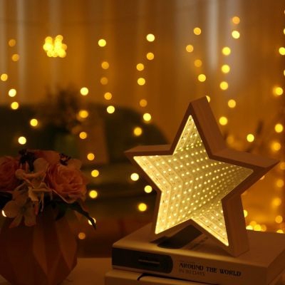 Stylish Star Shaped Infinity Mirror Light LED Tunnel Lamp (WHITE ...