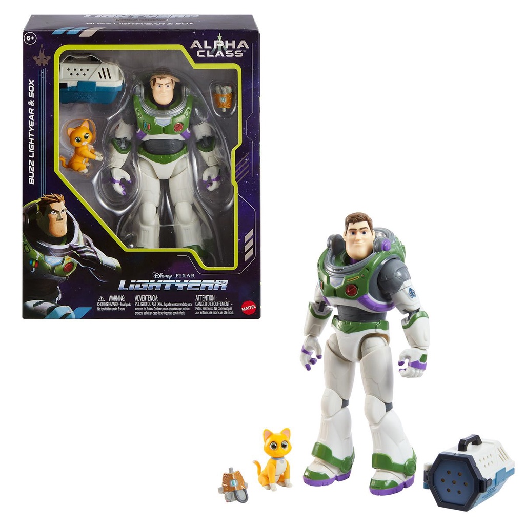 Mattel Disney Pixar Lightyear Alpha Class Collector Buzz And Sox Hhk06
