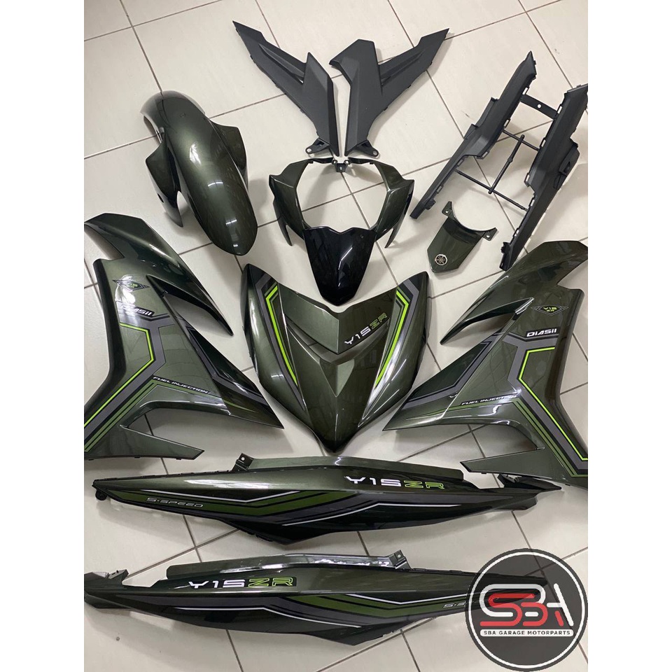 COVERSET Y15ZR V1 V2 V3 ARMY GREEN ( LUMUT ) SD16 PATTERN LINE PREMIUM COVERSET BODYSET Y15ZR ...