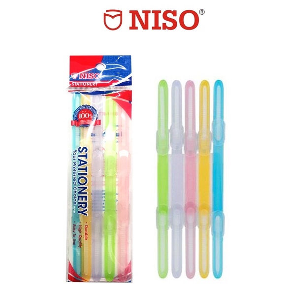 Niso Plastic Paper Fastener 5 Colour Durable Extended Clip Paper ...