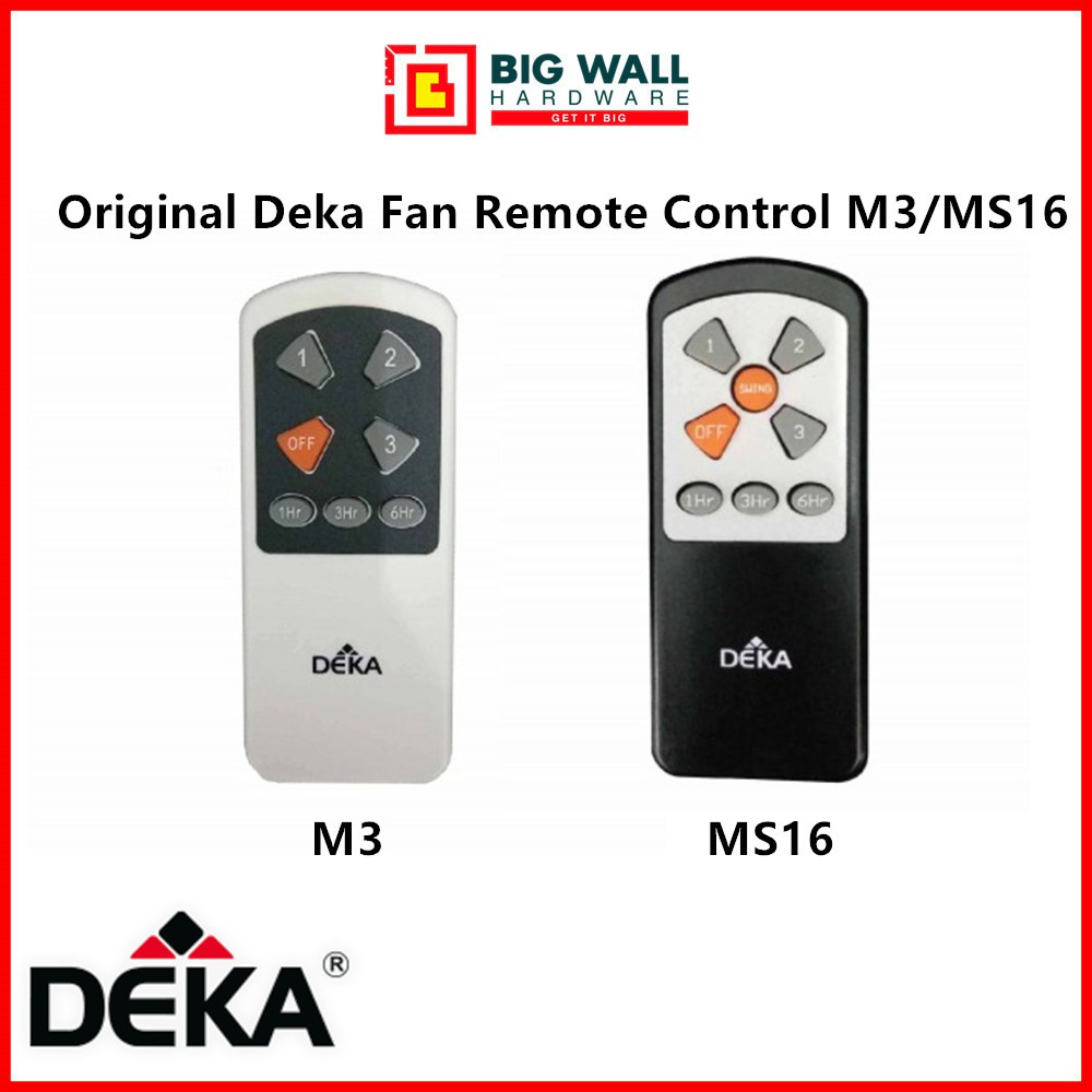 Deka Ceiling Fan 3 Speeds Remote Control M3/MS16 With Timer Function ...