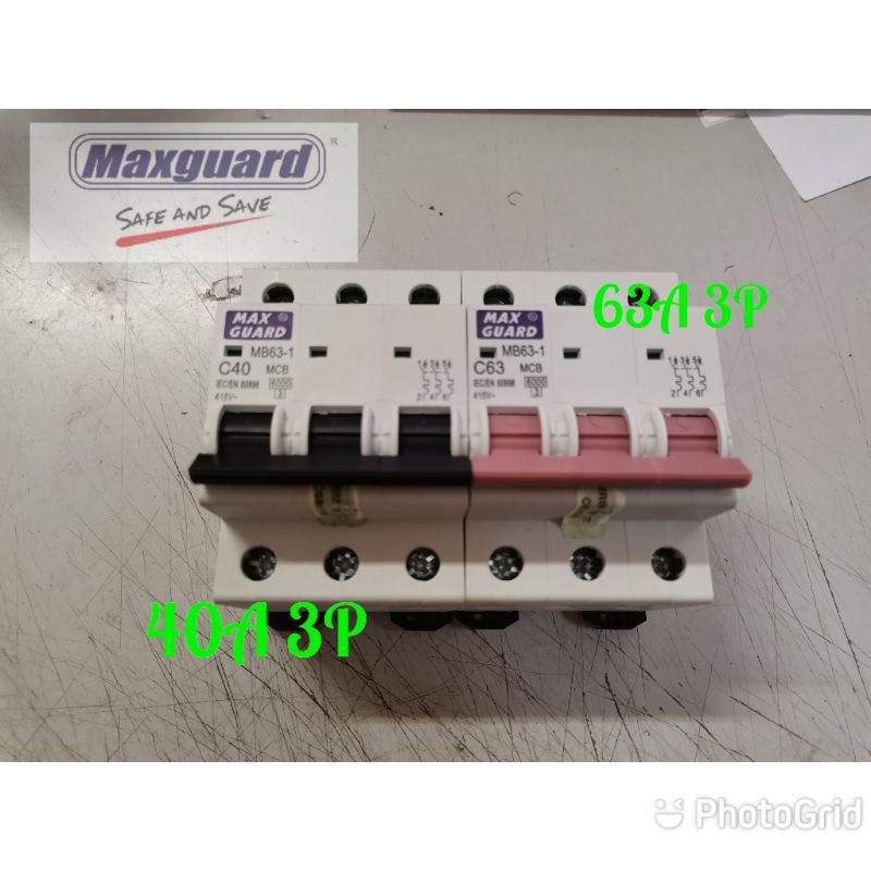 Maxguard 63A 40A 32A 20A 16A 3P MCB /MAIN SWITCH | Shopee Malaysia