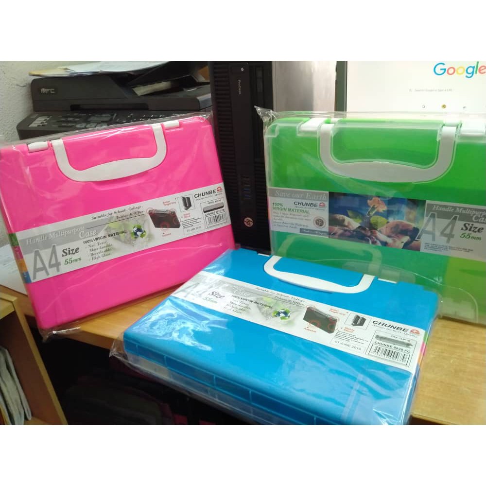 Chunbe 55mm A4 Plastic Document Case With Handle / Multi Purpose File Case | Shopee Malaysia