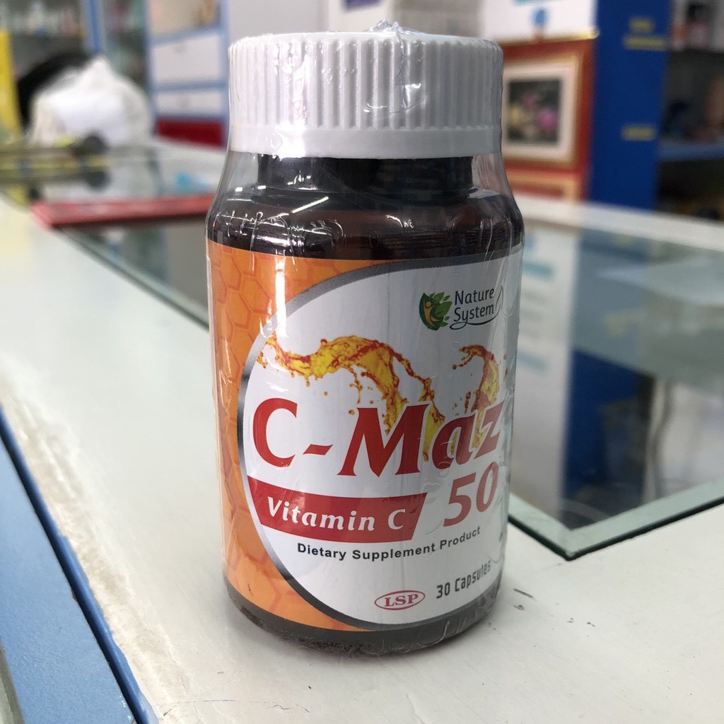 C-Maz Vitamin C 50 mg C-Mass 50 Small Tablets Easy To Swallow Not Stick ...
