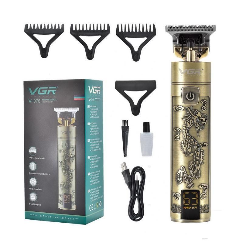 VGR V-076 Digital Hair Clipper With USB Rechargeable Hair Clipper Electric Hair Trimmer V076 ...
