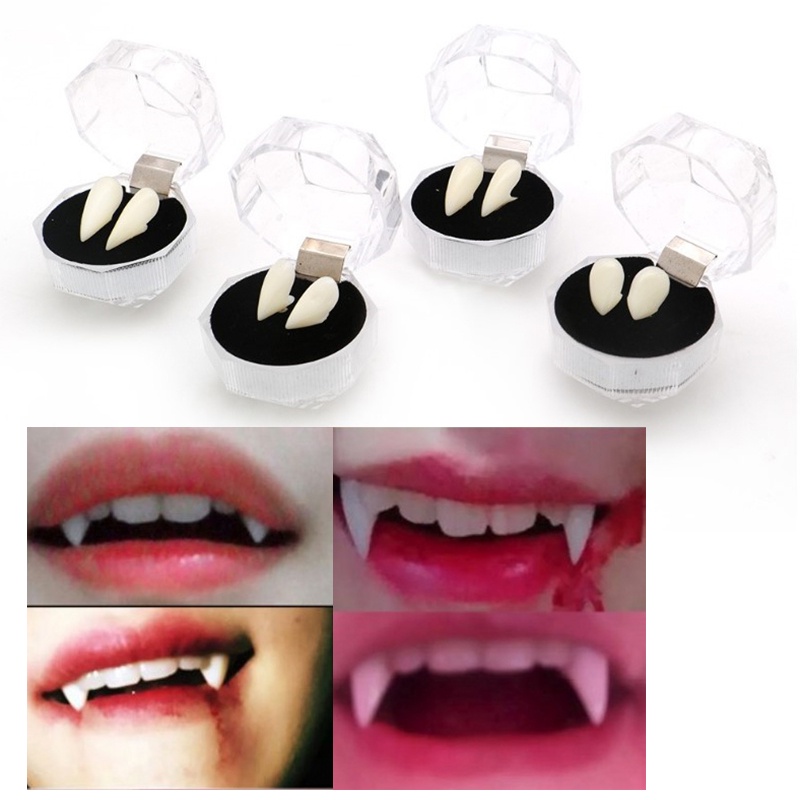 Latex Elf Ears Vampire Teeth Halloween Costume Pointed tooth Horror ...