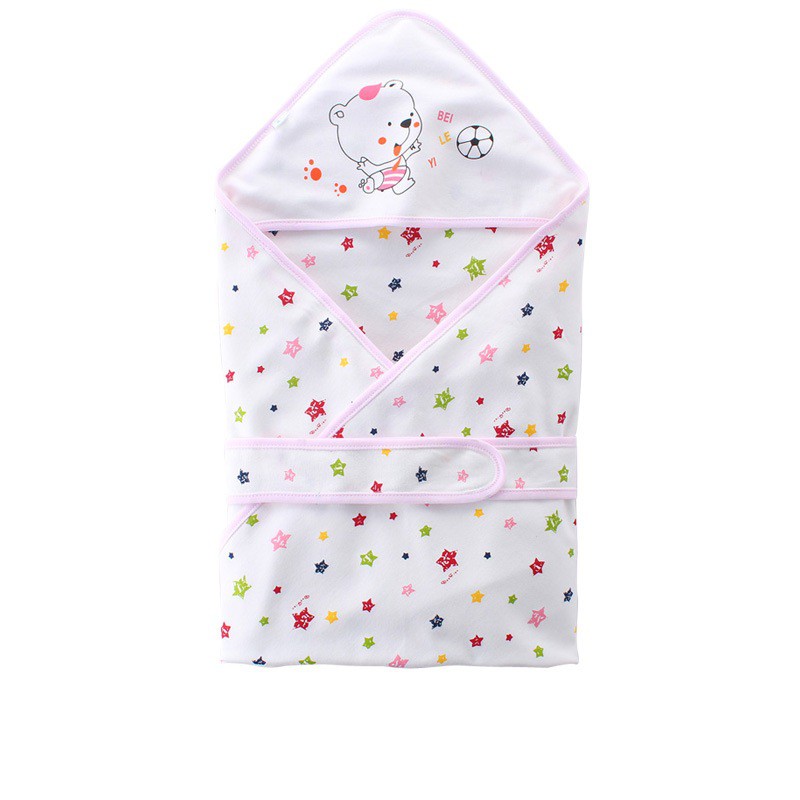 Bedung Bayi Baby Wrap Swaddle Newborn Baby Blanket Hoddie Cotton Wrap ...