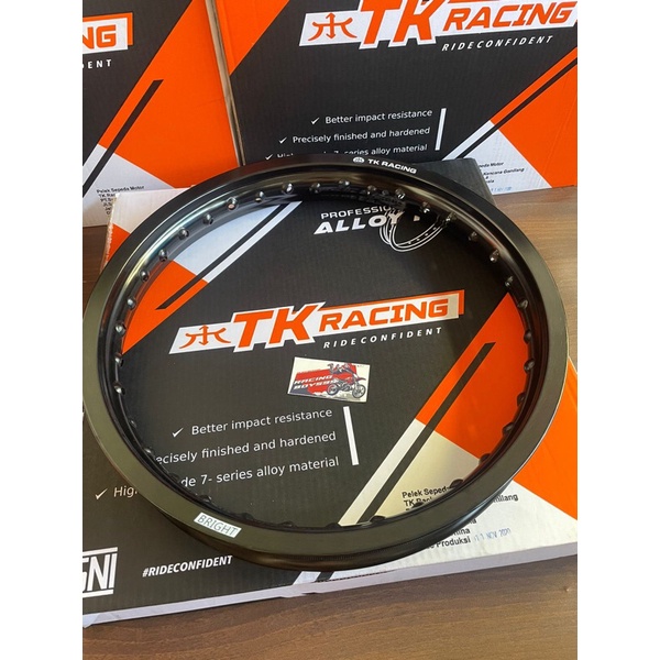 HITAM Tk Racing Bright Black aluminum rims Ring 17 width 185 | Shopee ...
